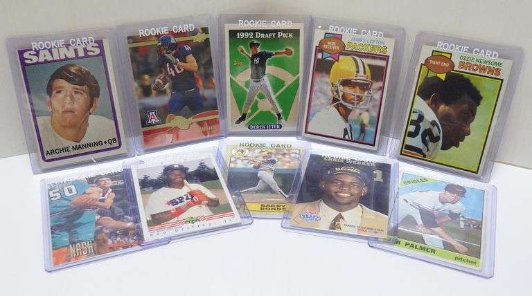(10) Sports Star rookie cards, include: Jim Palmer, Steve Nash, Ken ...