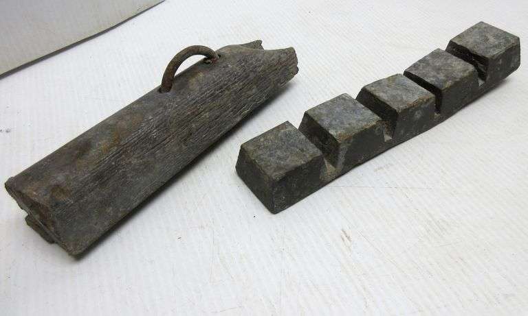(2) Pieces of lead, approx. 18 lbs. - Albrecht Auction Service