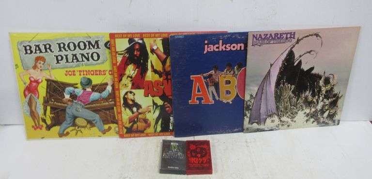(4) Vinyl albums, includes: Nazareth, Aswad, Jackson 5, Bar Room Piano ...