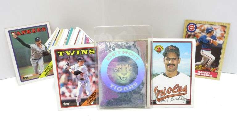 Collection of older baseball cards, with various years, players and ...