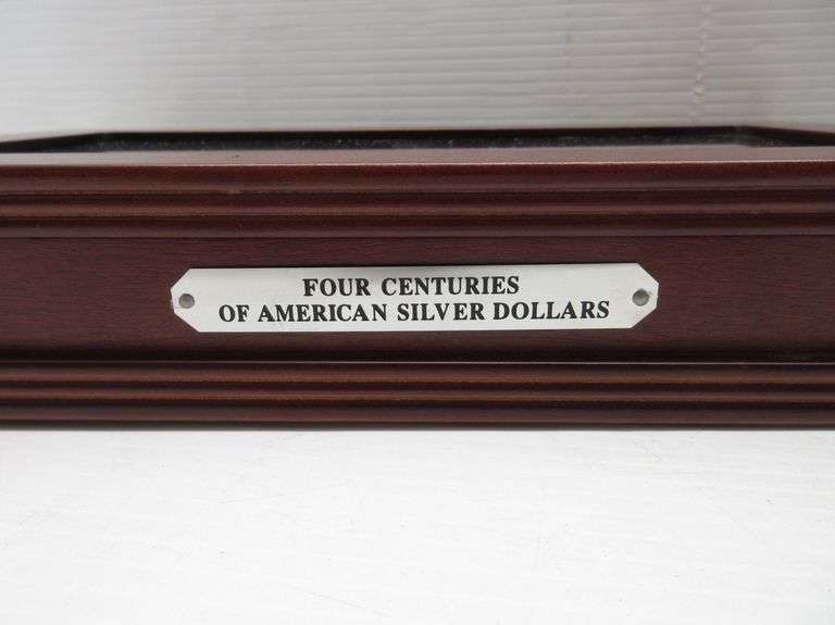 (2) Wooden "Four Centuries of American silver dollars" collectors 4 ...
