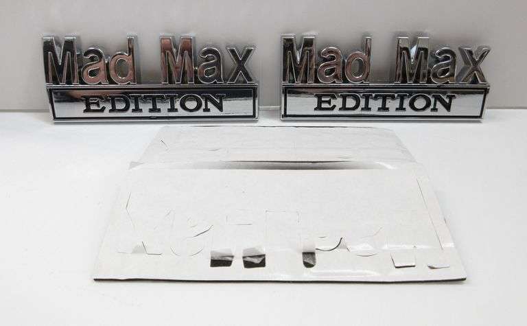 (2) Mad Max edition vehicle emblems, 3 1/4"W, new - Albrecht Auction ...