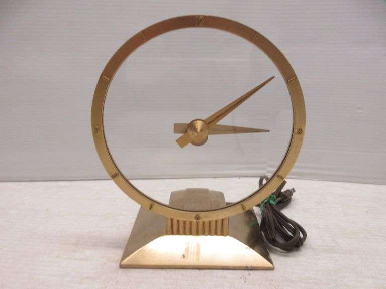 Jefferson golden hour clock, time period 1950-1959, model 580-101, 9"H ...