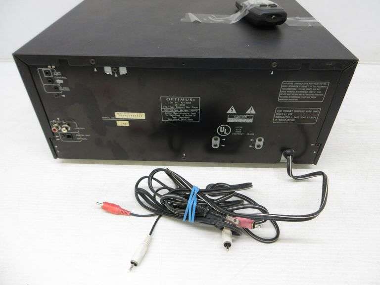Optimus CD 8400 101 CD carousel with remote, 16"W - Albrecht Auction ...