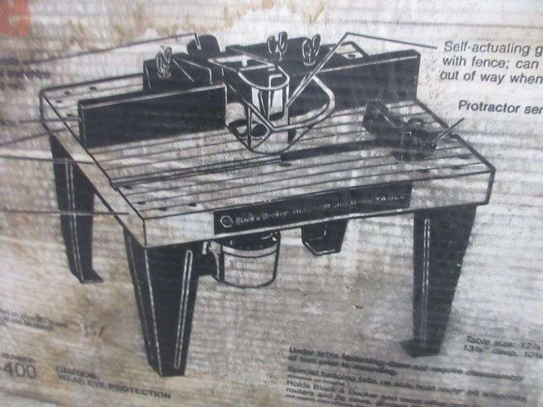 Black & Decker router/jigsaw table, never out of box, box damaged from storage - Albrecht ...