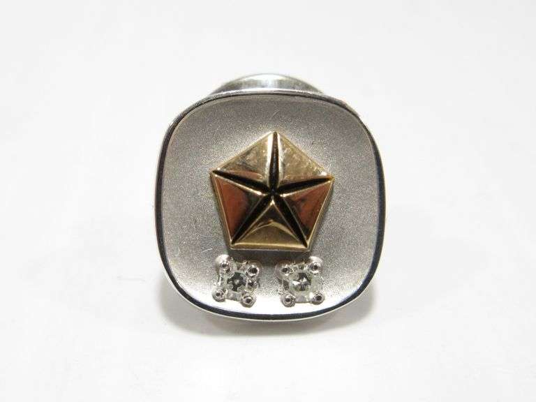 (2) Older Chrysler service award lapel pins tie tacks,and (1) UAW pin ...