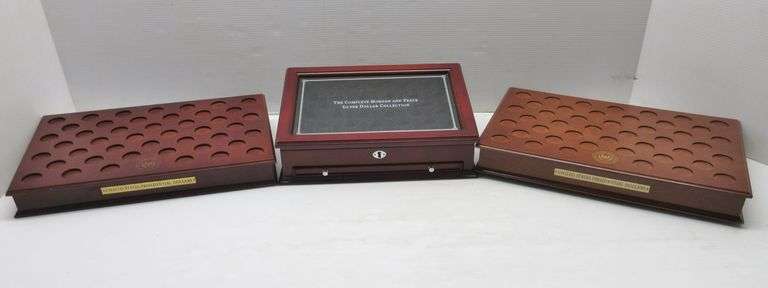 (3) Coin display boxes, up to 18"W - Albrecht Auction Service