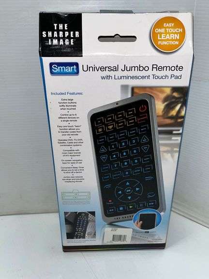 Smart universal jumbo remote with touchpad, includes DVD/TV combo ...