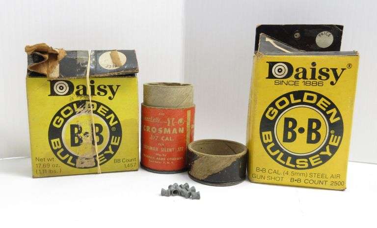 (2) Vintage packs of Daisy BB's; Very old 1940's/1950's Crossman pellet ...