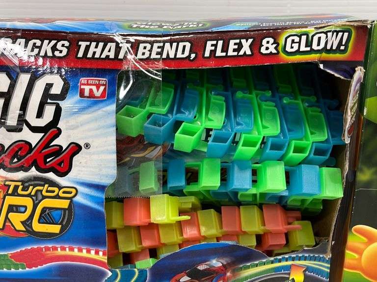 Hungry, Hungry Hippos game, and a Magic Tracks Turbo RC 10' glow track ...