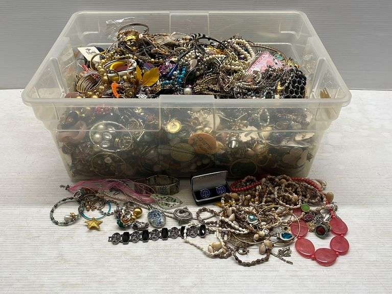 Approx. 50 lbs. of untested and unsearched jewelry, Tote- 22" x 16" x 8 ...