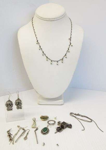Over 50 grams of scrap sterling silver pieces, includes broken pieces ...