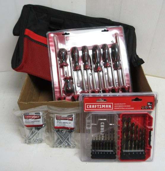 Craftsman 14-Piece sure grip screwdriver set, 14-Piece drill bit set ...