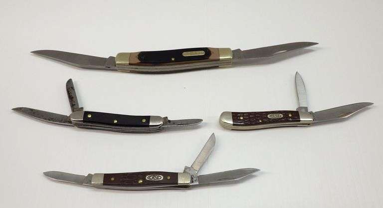 Schrade Old Timer 77OT, Case XX 6220 Peanut, Case 6333 SS Mini Stockman ...