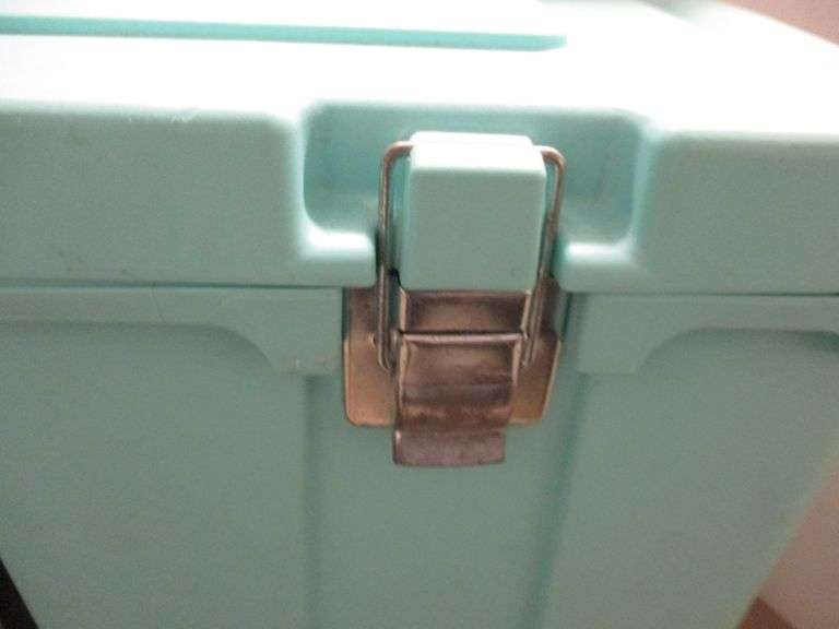 (2) Sterilite lockable and latchable totes with wheels, 31"W x 17 1/2"D ...