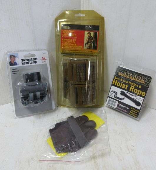 Treestand safety belt bow and gun holders with hoist rope, archery ...