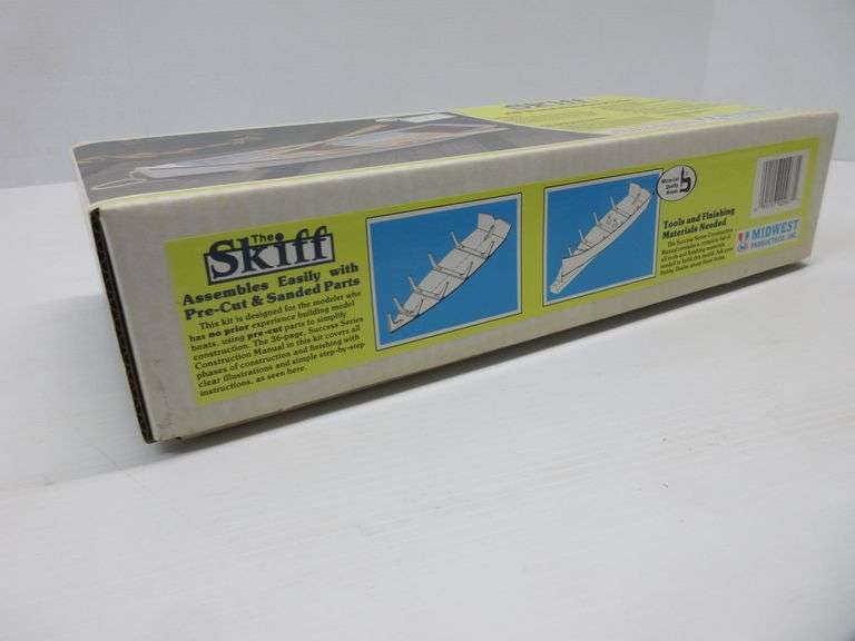 The Skiff model boat, all wood display model kit, no. 967, new, box has ...