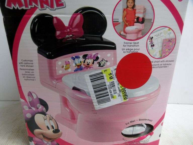 Minnie Mouse potty chair, never used, box open - Albrecht Auction Service
