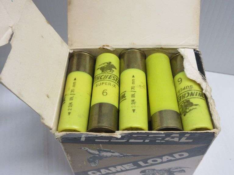 (25) Rounds of Remington and Winchester, 20-gauge, 6-shot; (23) Rounds ...