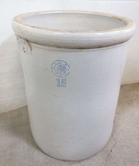 15-Gallon Crock with Indian Head on it, no cracks, used, good ...
