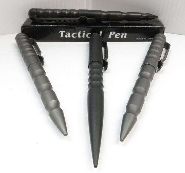 (4) Tactical pens, includes: 2- Black and 2- Gray, 6"L overall ...