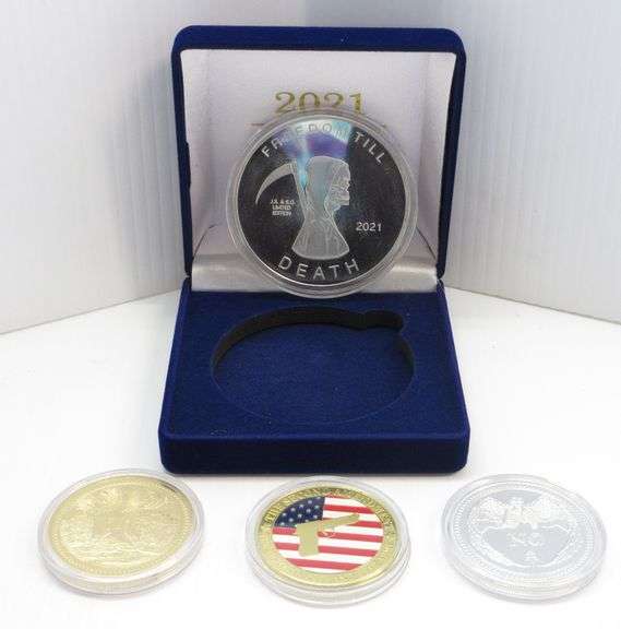 (4) Novelty coins, good - Albrecht Auction Service