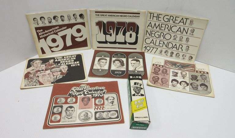 (7) African American calendars with every month highlighting a ...