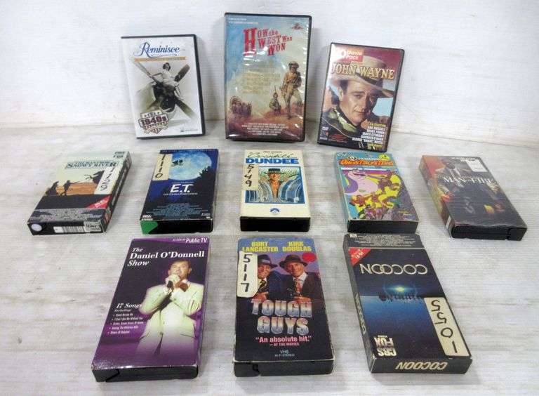 (10) VHS movies and (1) DVD - Albrecht Auction Service