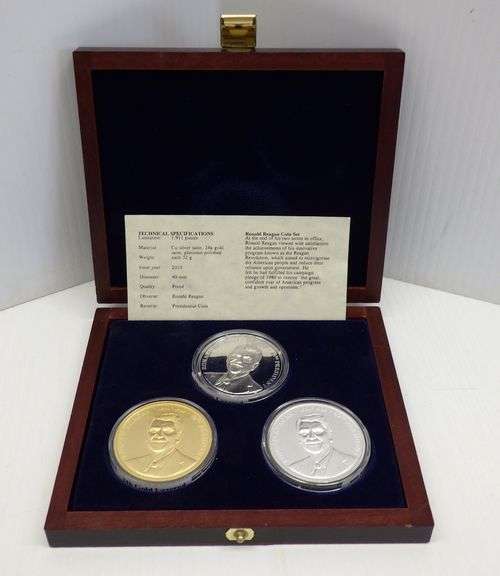Ronald Reagan coin set, nice set - Albrecht Auction Service