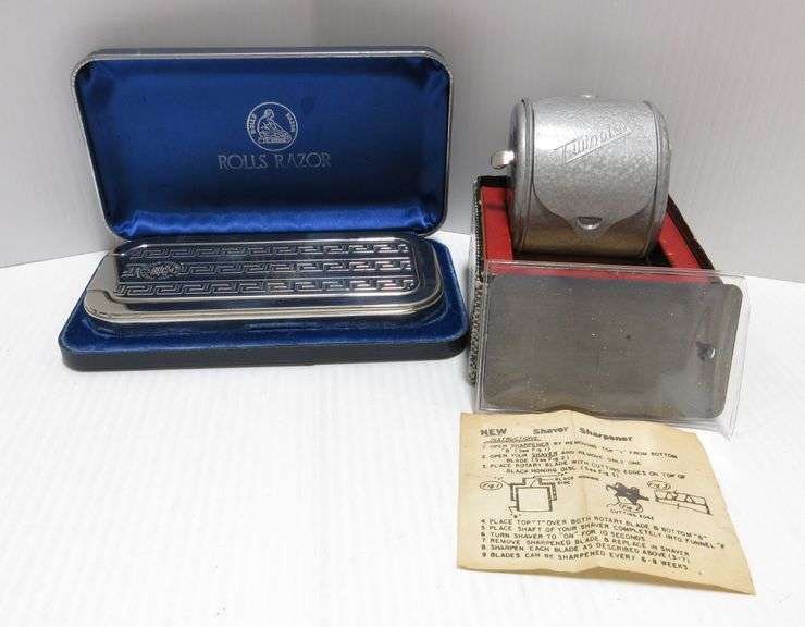 Older Rolls Razor; Older Twinplex stropper, sharpens double edge Razor ...