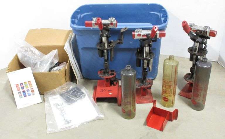MEC reloading equipment, include: 2- 12-gauge, 1- 20-gauge, manuals and ...