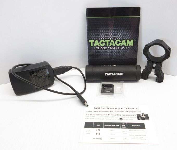 Tactacam 5.0 ultra HD hunting camera with mount, manual, SD cards, and ...