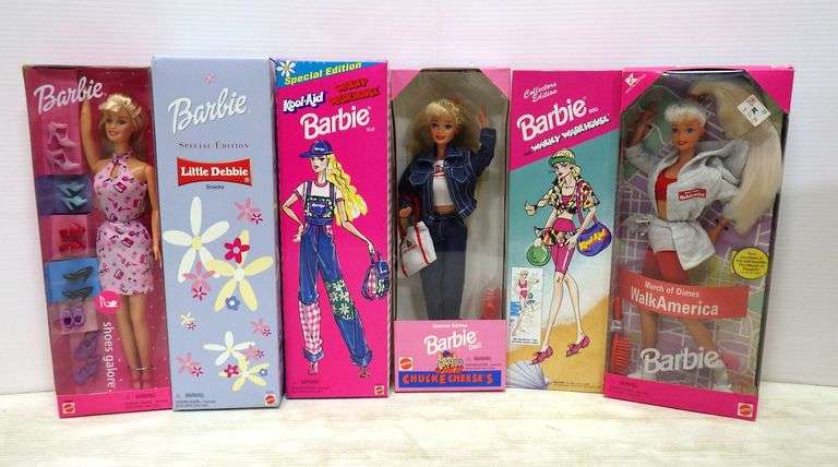 Special Edition Barbie Dolls, dated 1992 to 2001, Walk America, Little ...