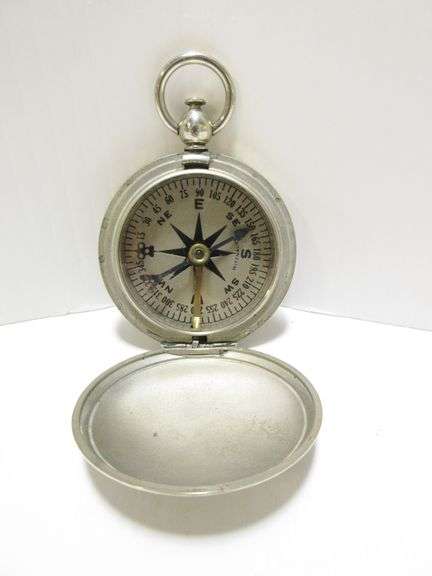 Antique pocket watch style compass, unknown of how accurate the compass ...