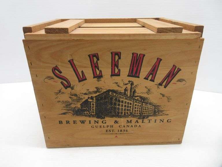 Sleeman Brewing Co. advertising box, 12"W x 8 1/2"D x 10"H - Albrecht ...