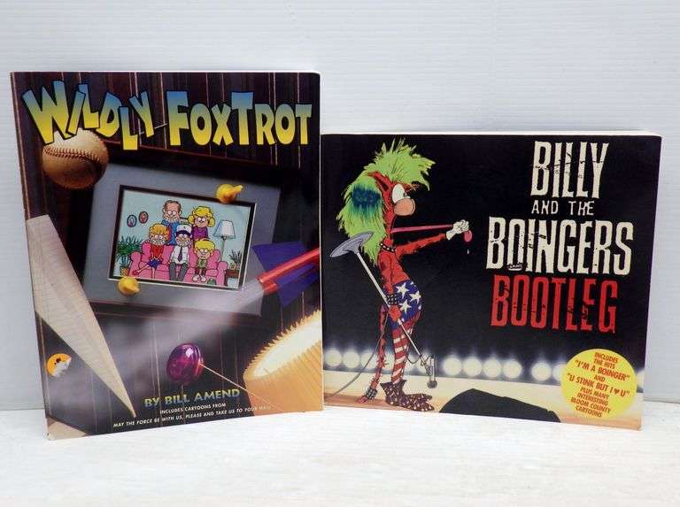 (4) Comic strip books, includes: Dilbert, Wildly Foxtrot, Bloom County ...