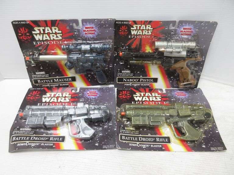(4) Larami Star Wars Episode 1 power soaker blasters, include: 2 ...