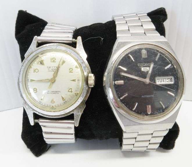 Men's Seiko 5 Automatic watch and a setter 17-jewel incabloc automatic ...