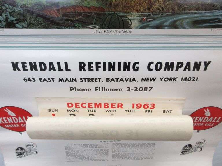 Pioneers of Progress kendall motor oils calendar, 20"W x 28"H ...