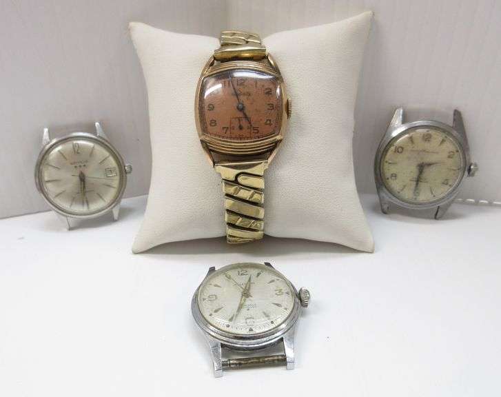 (4) Old mens watches, 3- Work, 10 Not working - Albrecht Auction Service