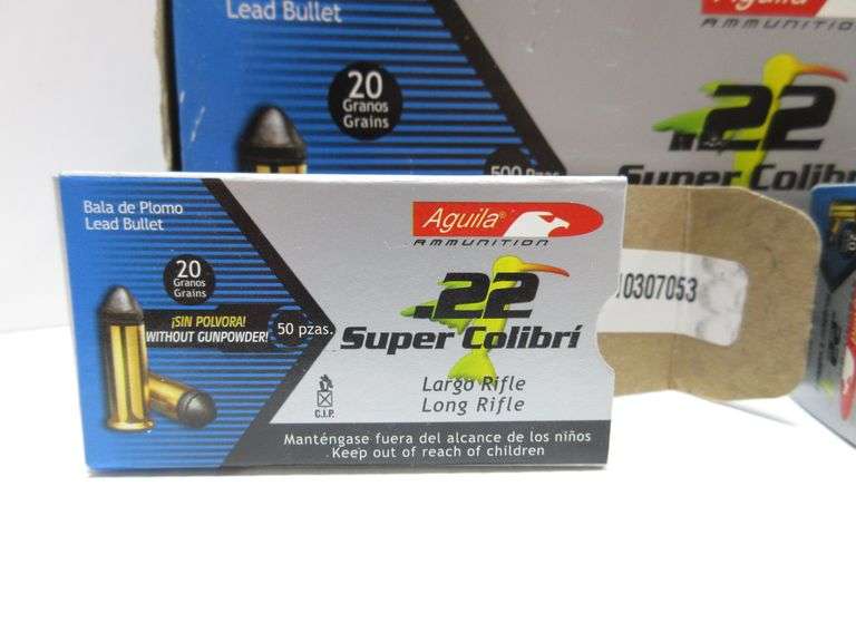 (500) rounds total of .22 LR Super quiet ammunition sounds about like ...