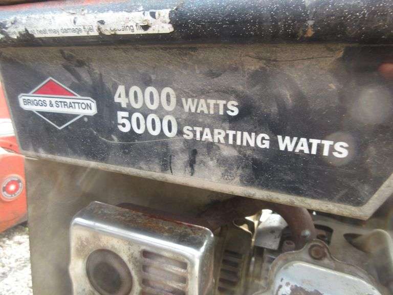 4,000 W Generator, runs and works great - Albrecht Auction Service