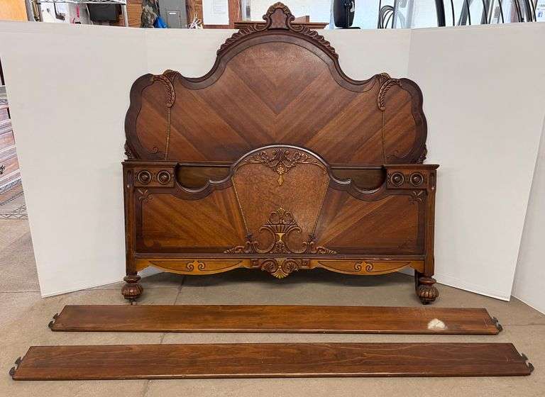 Full size headboard, footboard, and side rails, 55"W x 54"H, 55"W x 30 ...
