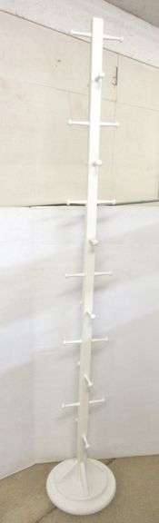 White wooden rack, 73 1/2"H - Albrecht Auction Service