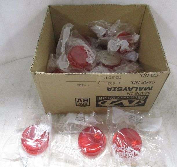 (19) 2 1/2" Round red flush mount marker lights, in new condition ...