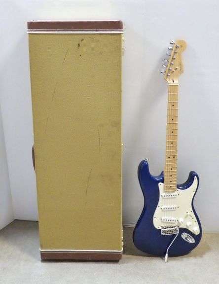 1990's Fender Stratocaster, American made, made in the USA, nitro blue ...