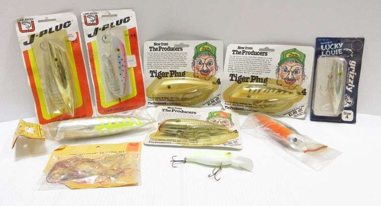 (10) Lures, includes 9- J plug style lures, and 1- Dazzler - Albrecht ...