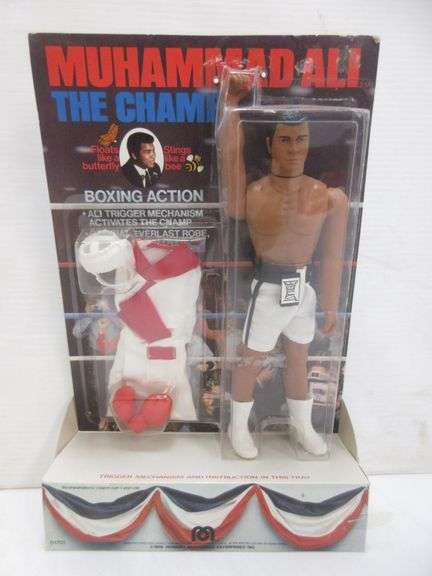 1976 Muhammad Ali boxing action figure, 9 1/2"H, in original box ...
