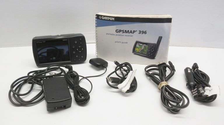 Garmin GPS map 396 portable aviation reciever, good - Albrecht Auction ...