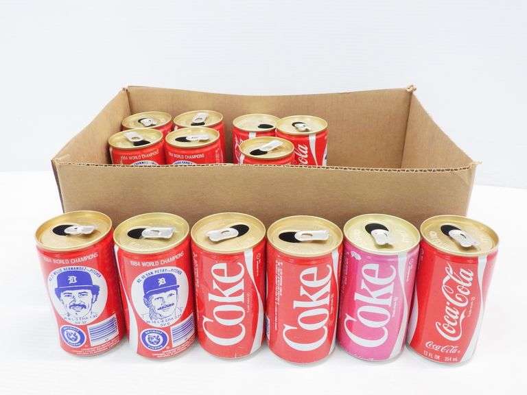 (13) 1984 Coke cans featuring World Champion Detroit Tigers, include ...
